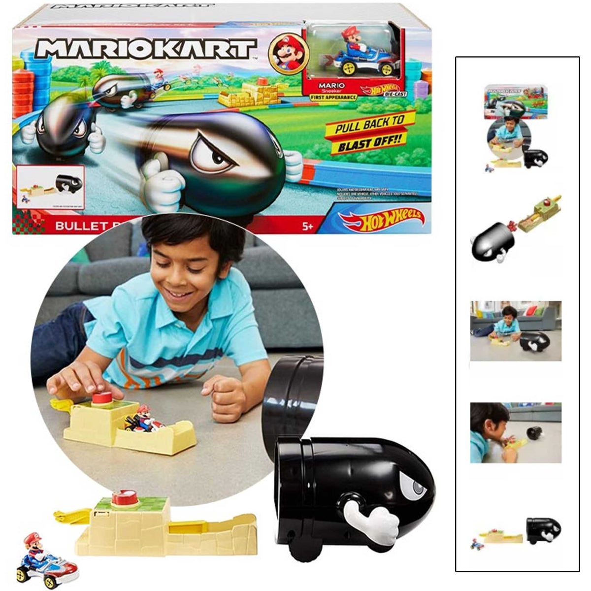 Leketøy: Mario Kart Bullet Bill Launcher - Hot Wheels | Gamingsjappa.no