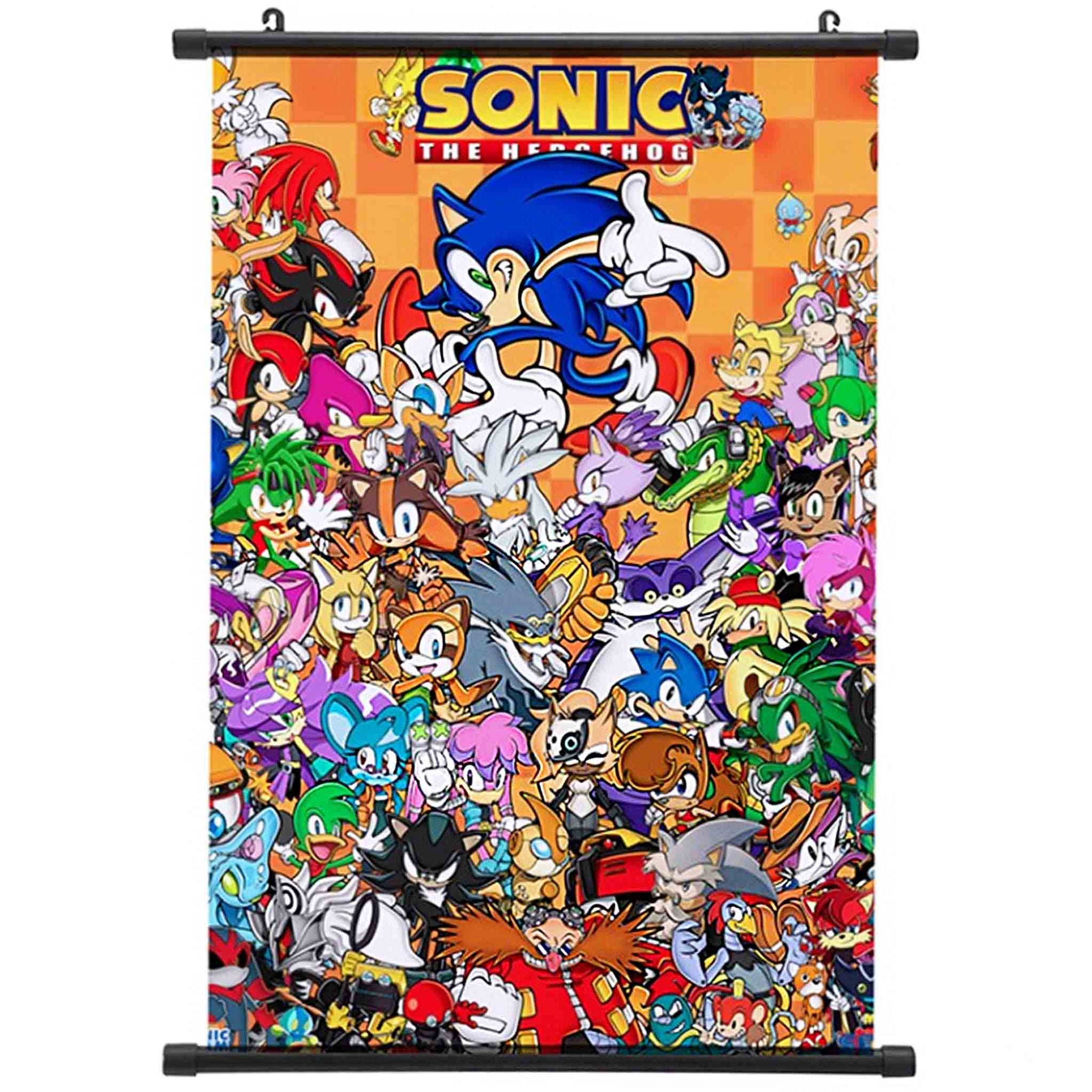 Tøyplakat: Sonic the Hedgehog-motiver - Wall Scroll | Gamingsjappa.no